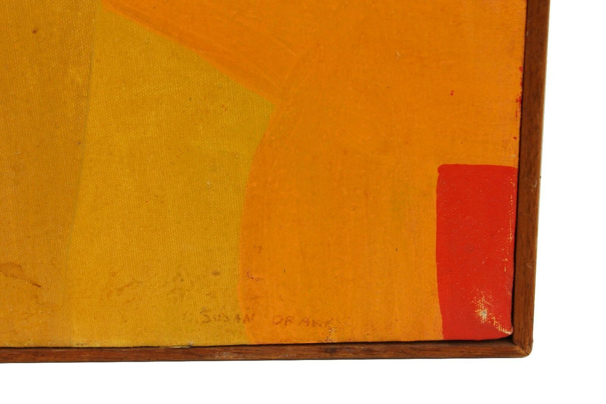 Abstract Painting by Susan Drake 36 x 50 Framed in Walnut – shopnueve