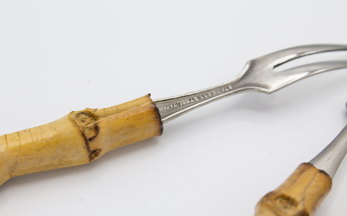 Japanese Made Bamboo Handled Cocktail Forks, S/8 – shopnueve