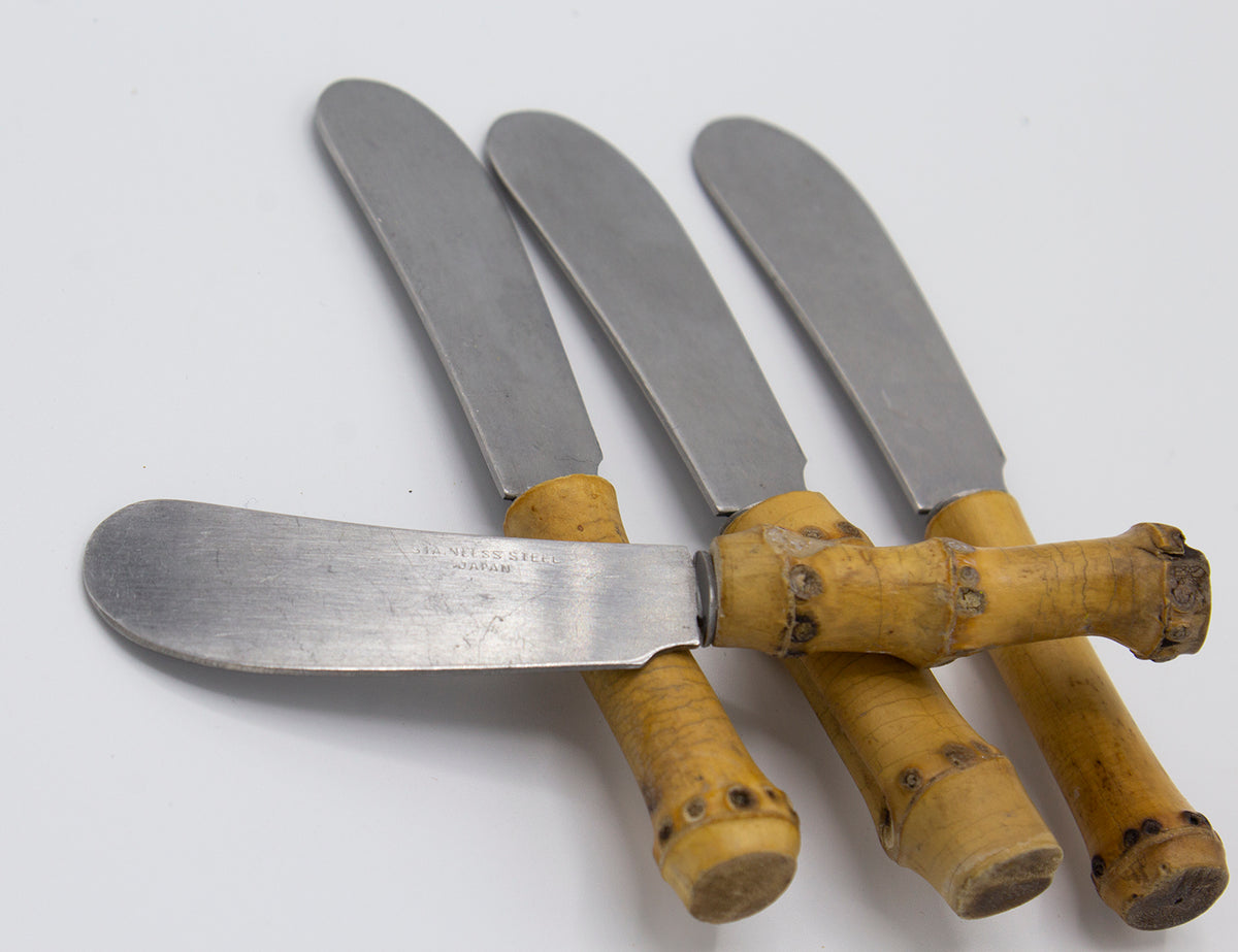 Petite Bamboo Handled Cocktail Spreader Knives – shopnueve